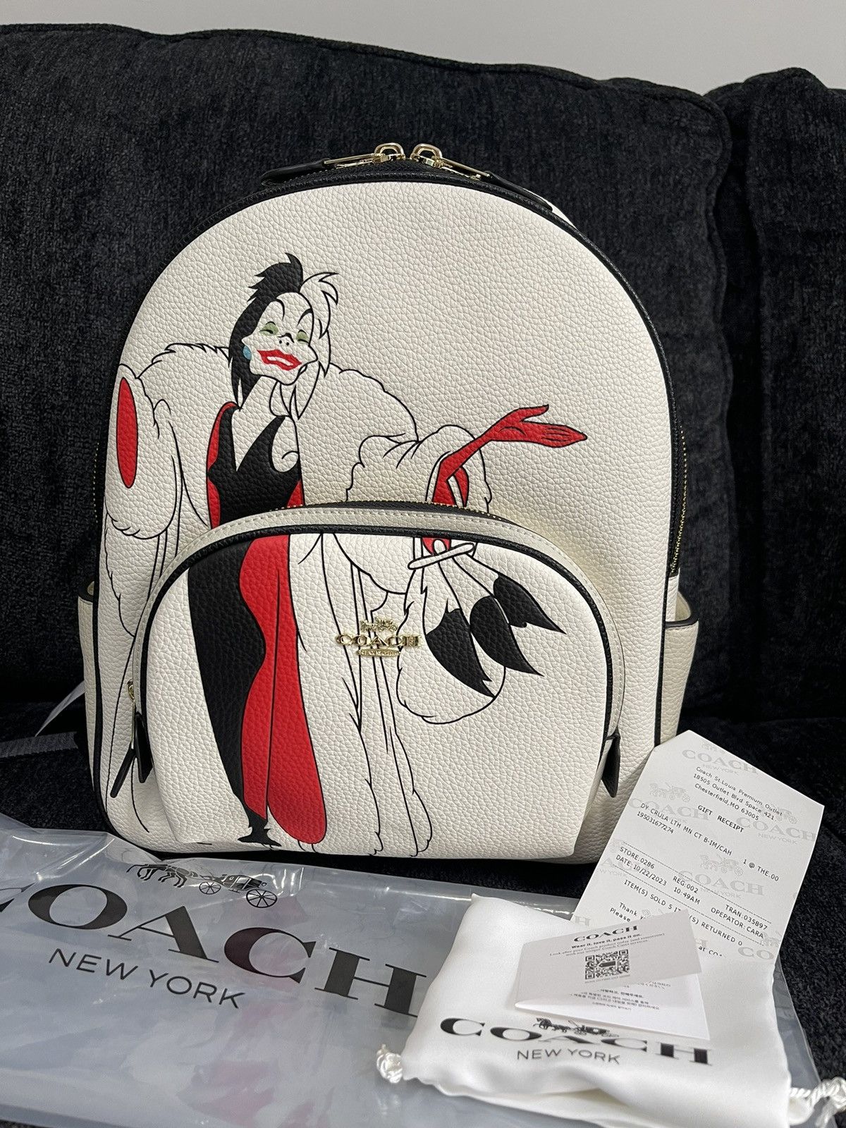 Disney Disney x Coach Cruella Motif leather Backpack | Grailed