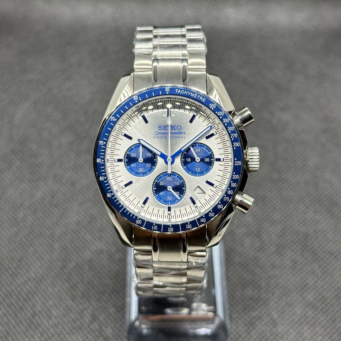 Custom Seiko Mod “Speedmaster” Chronograph Watch | Grailed