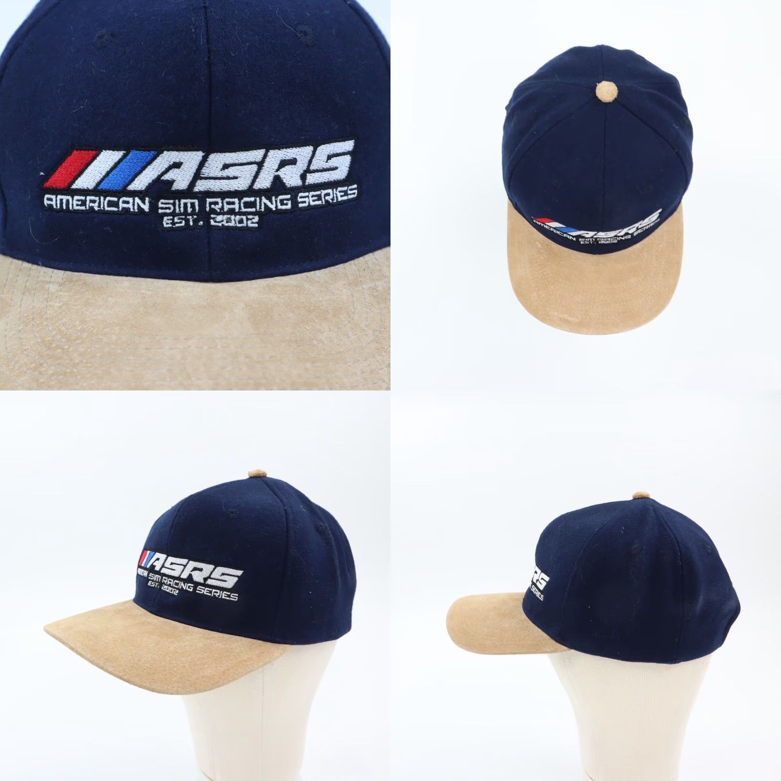 Vintage ASRS American Sim Racing Series Hat Adjustable Multicolor Wool ...