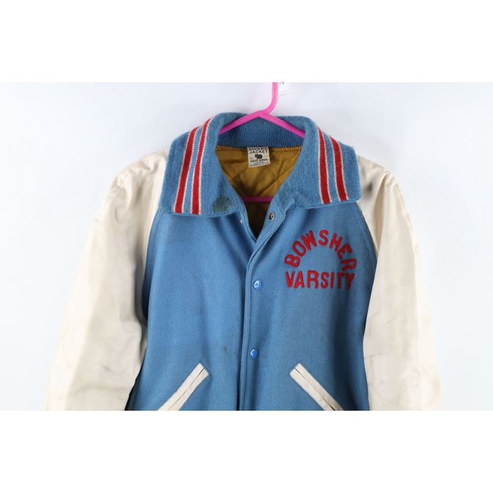 Thrasher Vtg 60s Mens L Thrashed Chain Stitch Wool Leather Varsity Jacket Letterman USA | Grailed