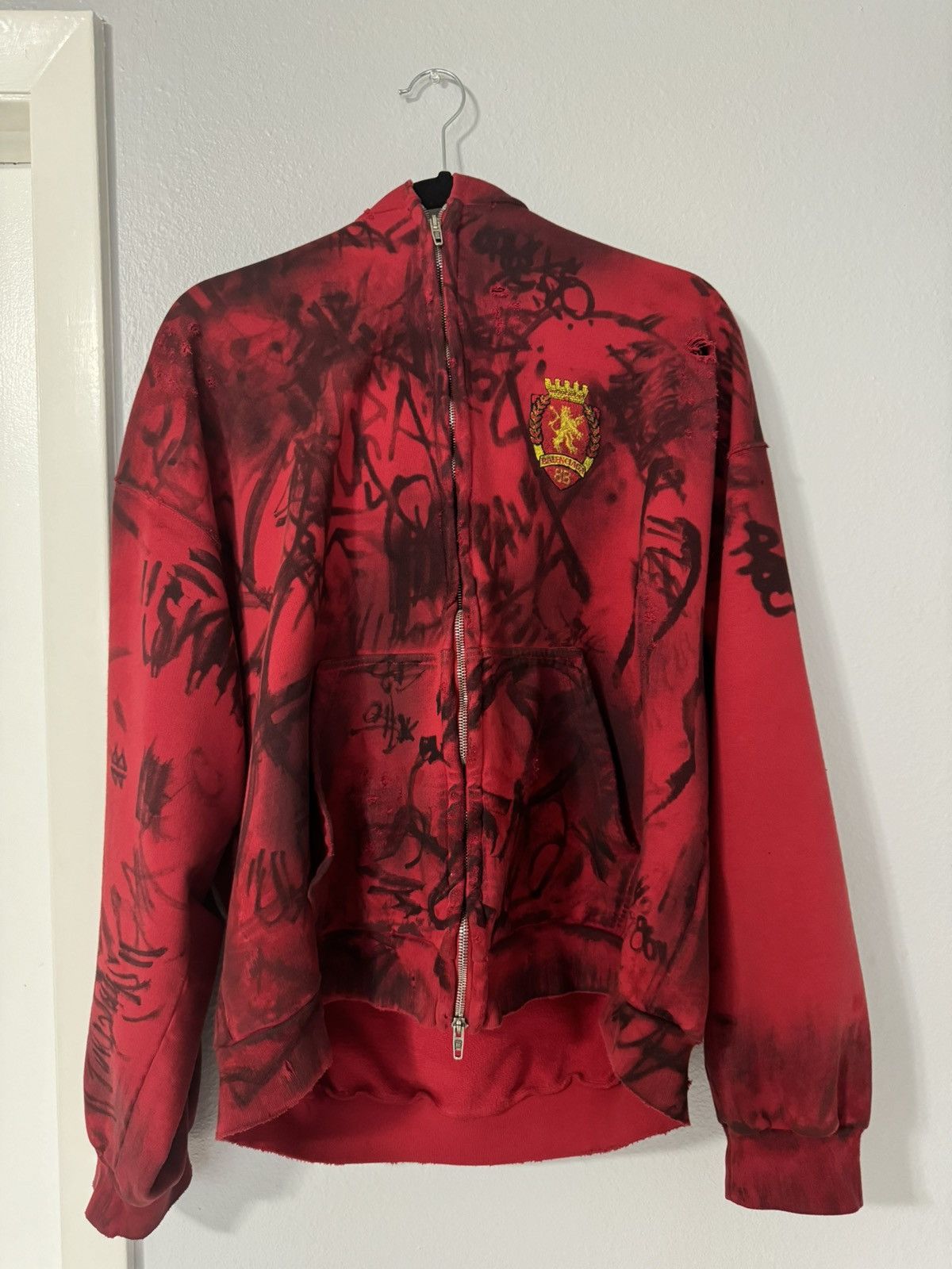 Balenciaga Balenciaga Red Skater zip up | Grailed