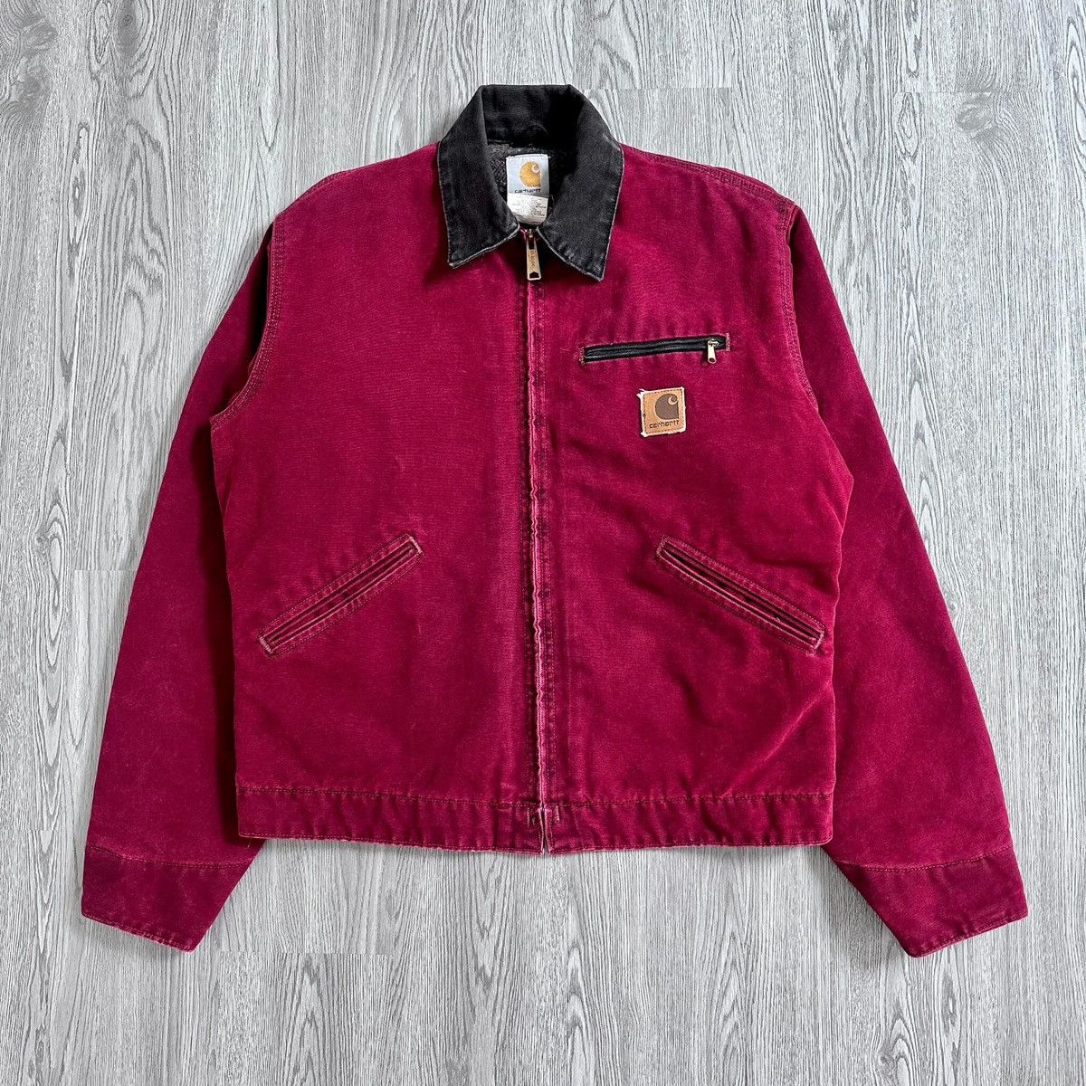 Carhartt × Vintage Carhartt detroit J97 CRI (Crimson) | Grailed