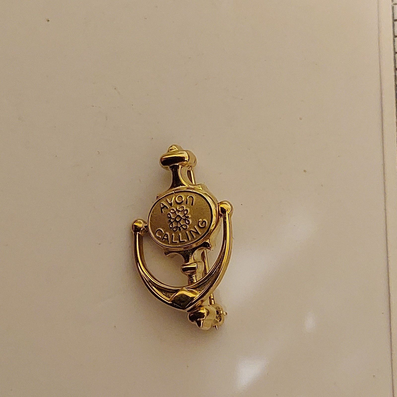 Vintage Vintage Avon Calling Gold Tone Door Knocker Lapel Pin | Grailed