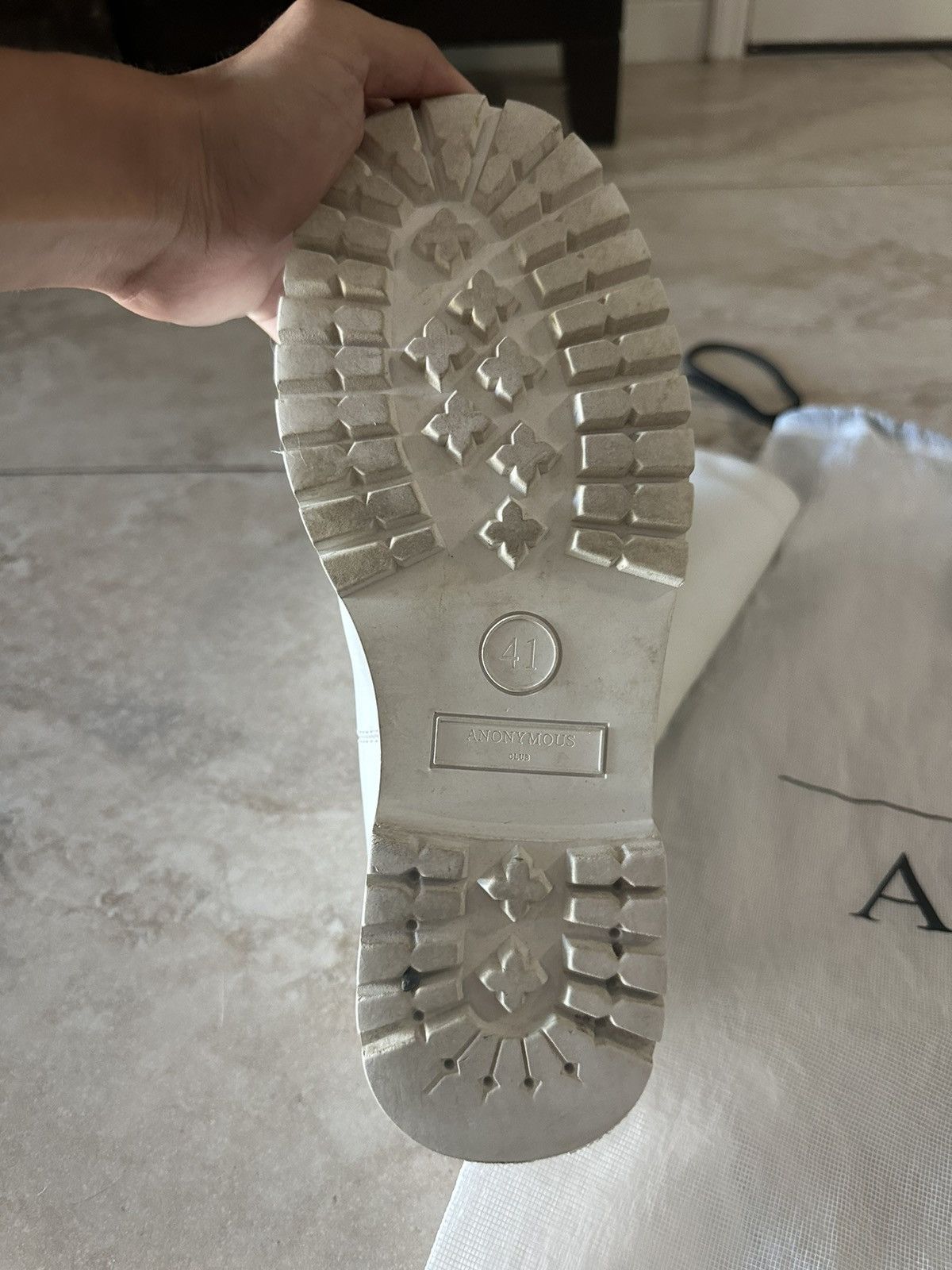 Anonymous Club × Hood By Air ANONYMOUS CLUB WHITE SHAFT BOOTS. | Grailed