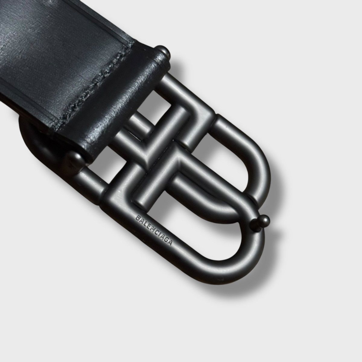 Balenciaga Balenciaga Leather Double B Belt | Grailed