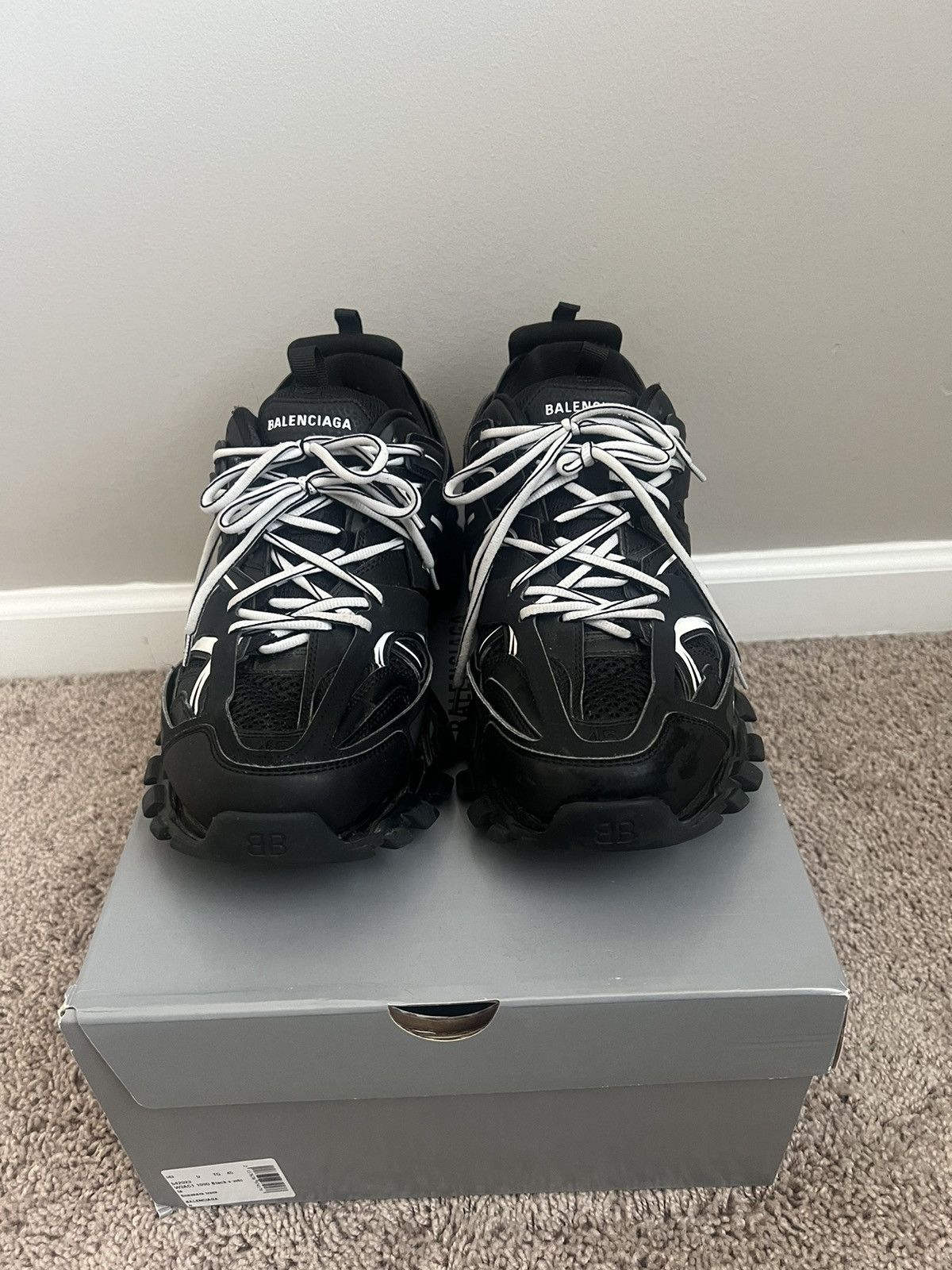 Balenciaga Balenciaga Track Runner Black And White | Grailed