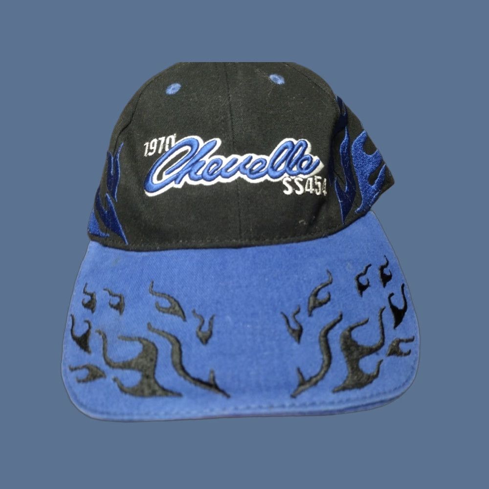 Vintage GM 1970 Chevelle SS454 Fire Strap Cap Racing Trucker Chevrolet ...