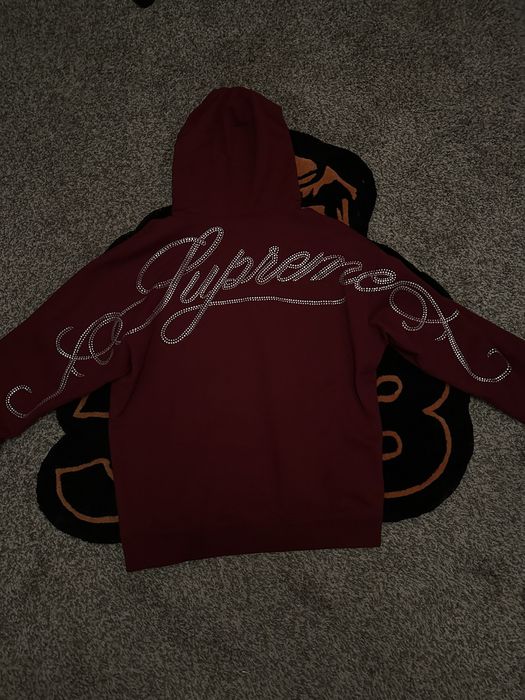 Supreme Supreme Rhinestone Script | Grailed