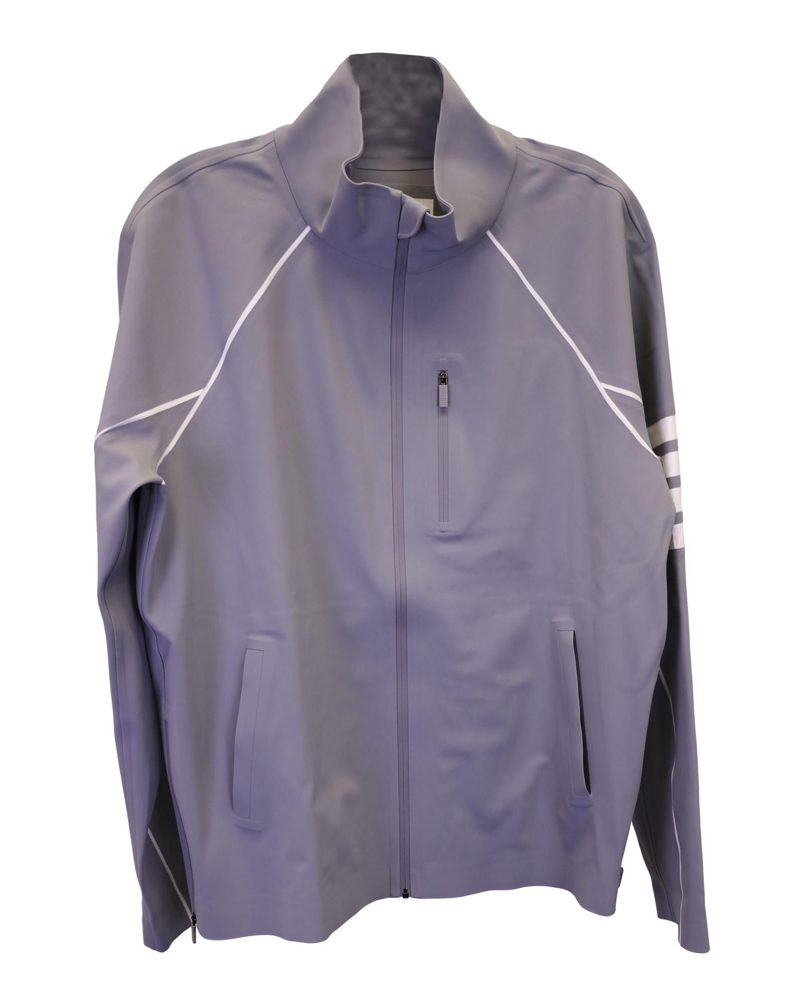 Thom Browne Moisture-Wicking Grey Compression Jacket with 4-Bar ...