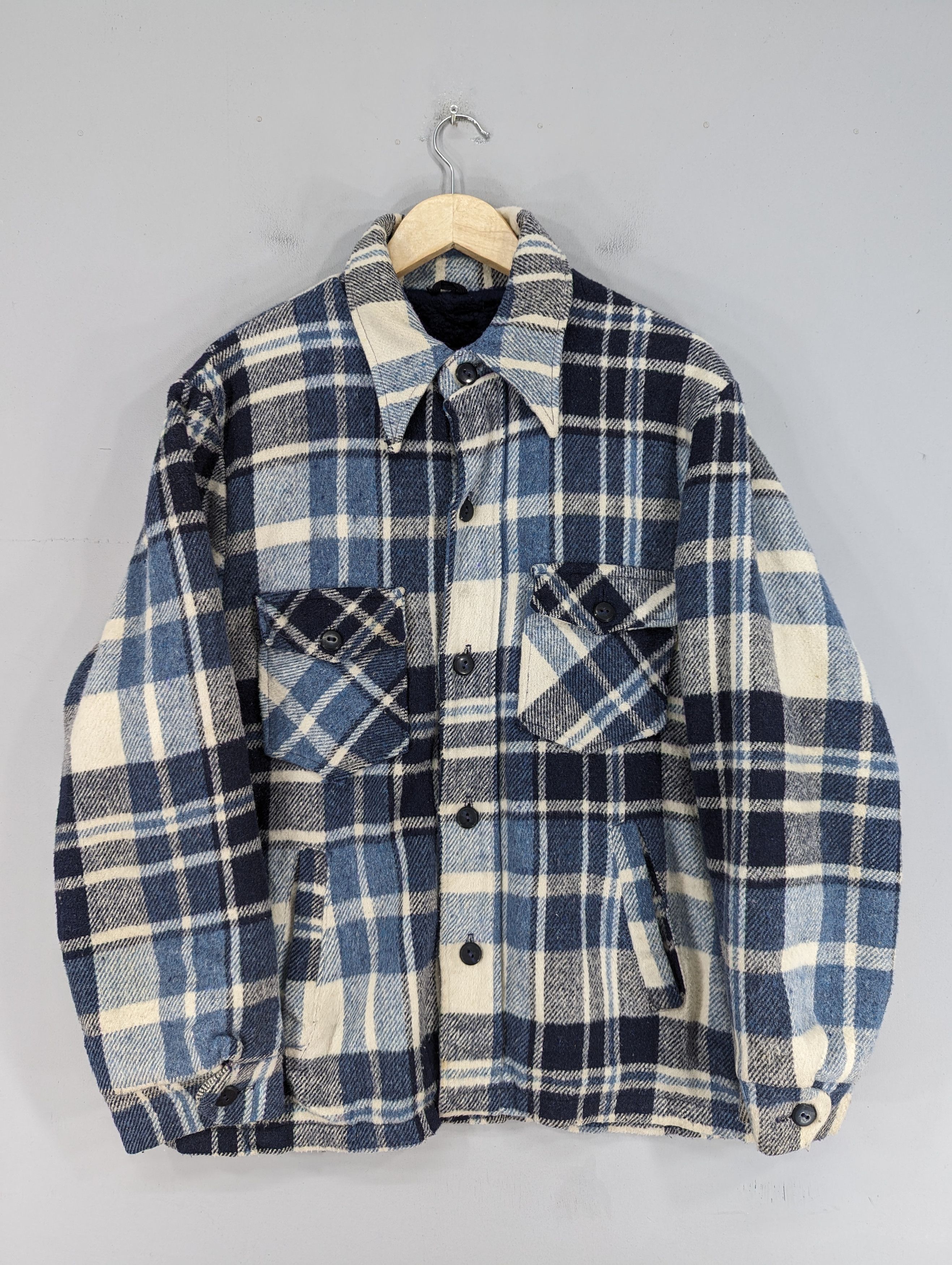 Flannel × Sears × Vintage 🔥RARE🔥Vintage 80s Sears Fleece Flannel Jacket ...