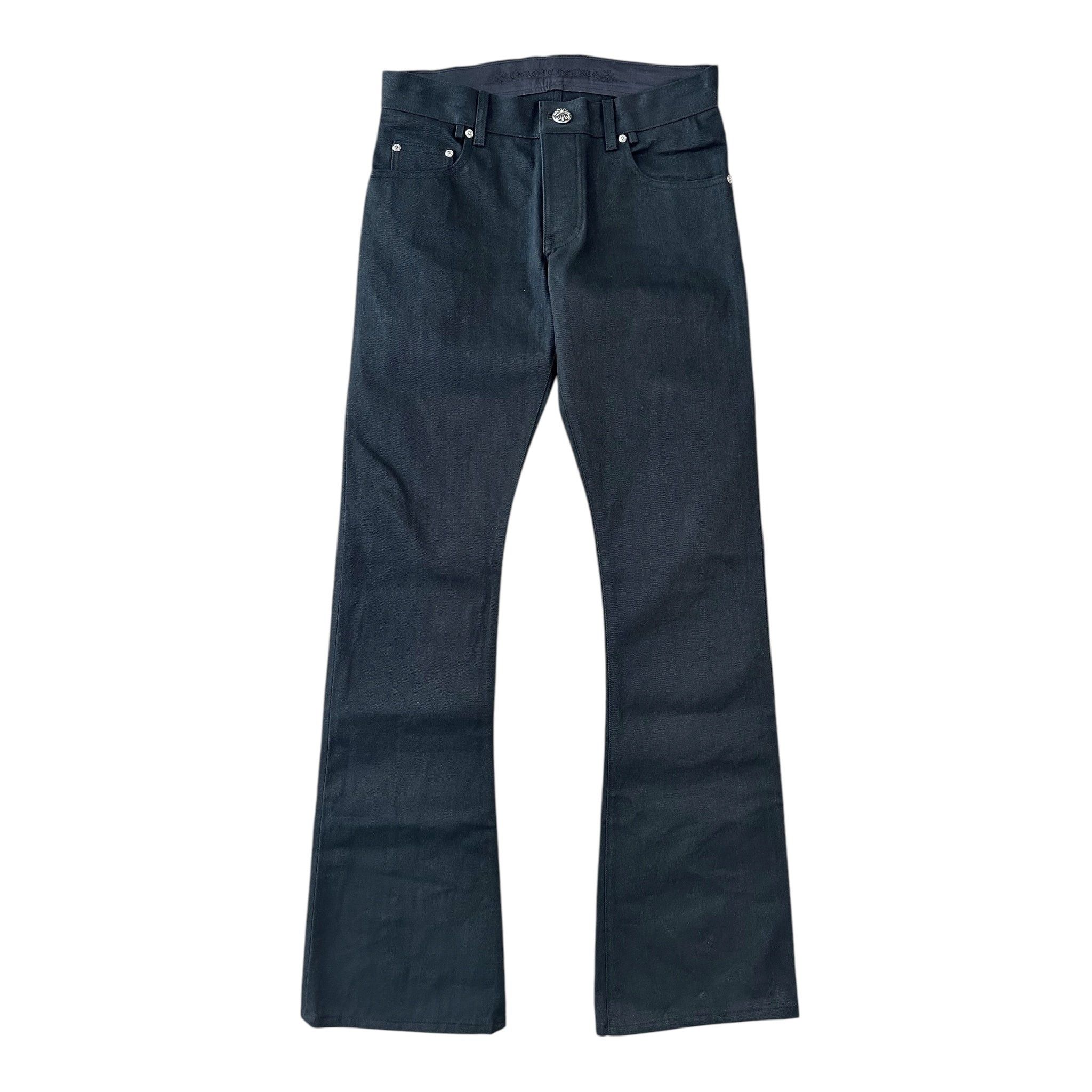 Chrome Hearts FU Low Rise Flare Jeans Black | Grailed Chrome Hearts FU Low Rise Flare Jeans Black | Grailed