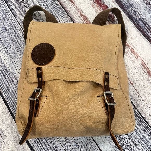Duluth Pack Duluth Pack “Pack Sack” Tan/Brown Canvas Backpack | Grailed