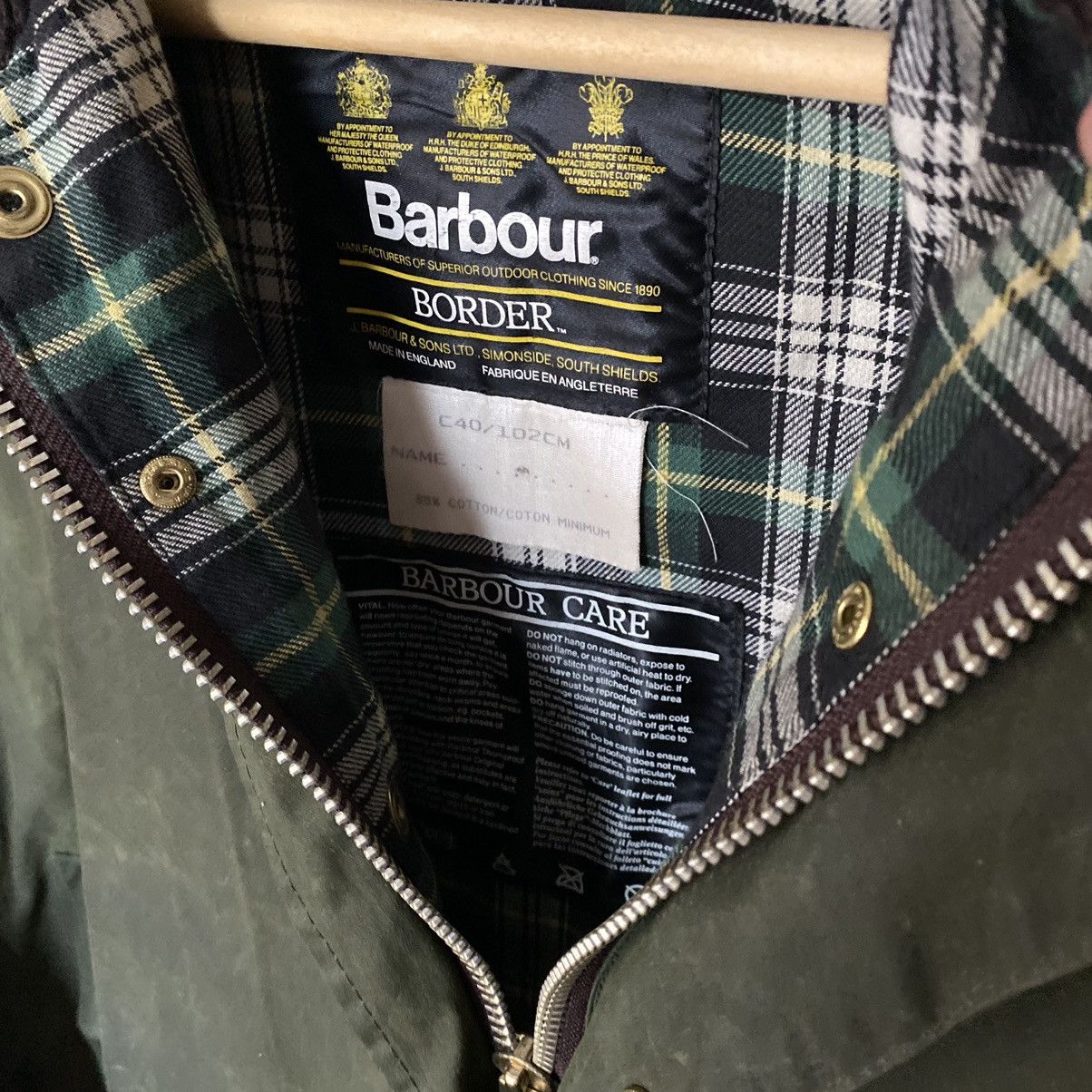 Barbour Vintage Barbour Waxed Chore Jacket Forest Green | Grailed