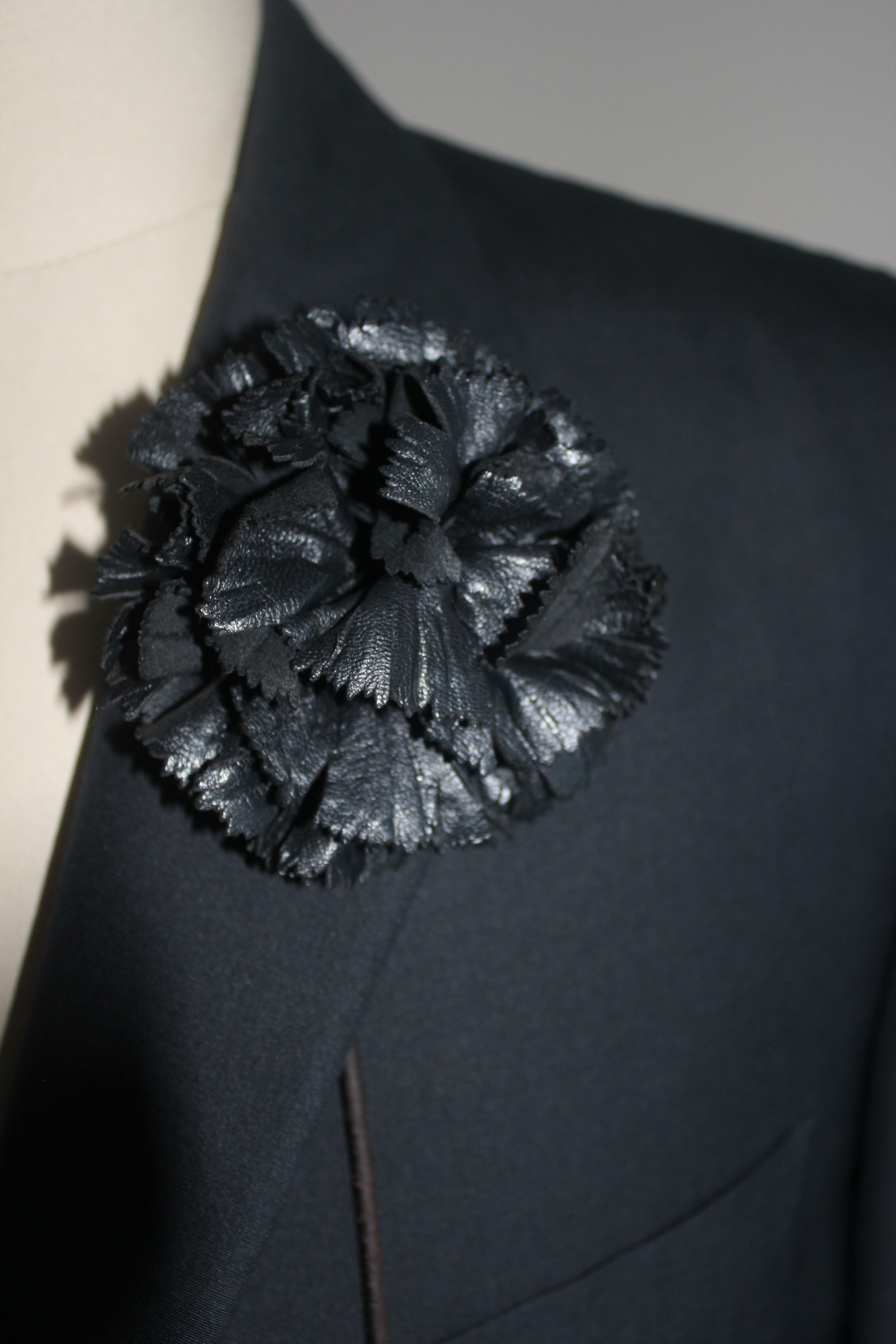 Dior Dior Homme 01aw Leather Flower Blazer Jacket [Sample] | Grailed