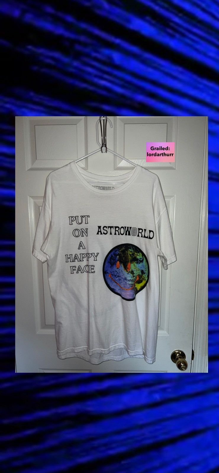 Travis Scott Travis Scott Astroworld Down To Earth Happy Face Tee 2018 ...