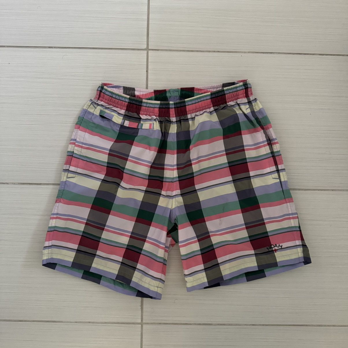 Adidas Logo Plaid Tech Swim Shorts | Grailed