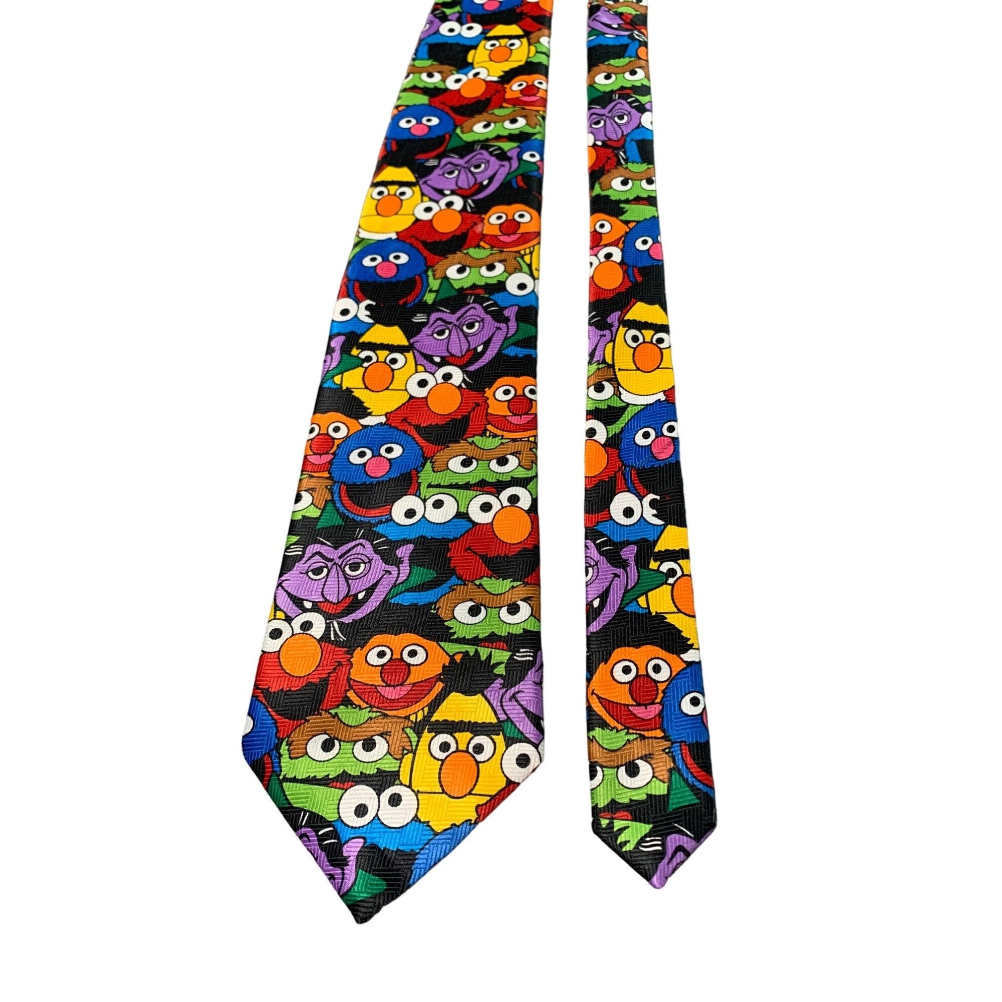 Other Sesame Street Mens Tie Colorful Character Print Long Necktie ...