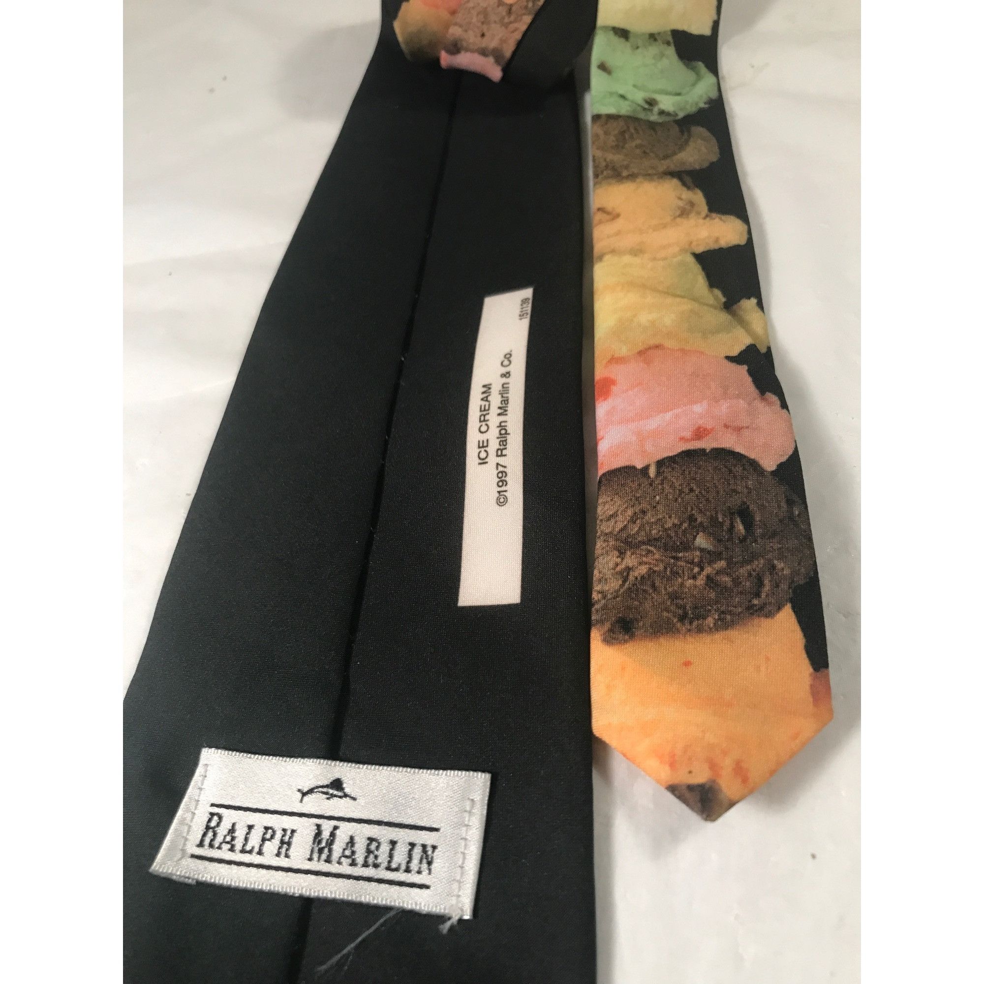 Vintage Ralph Marlin Stacked Multi Flavored Ice Cream Cone Tie | Grailed