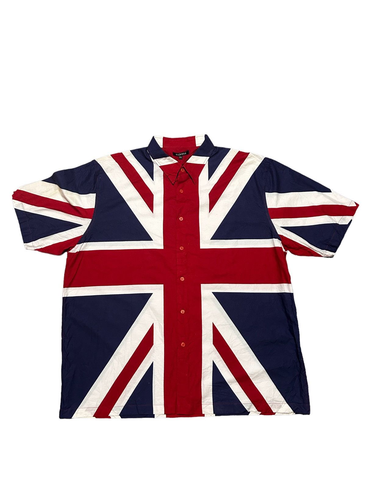 Vintage Vintage Britain Flag Overprint Button Up Shirt | Grailed