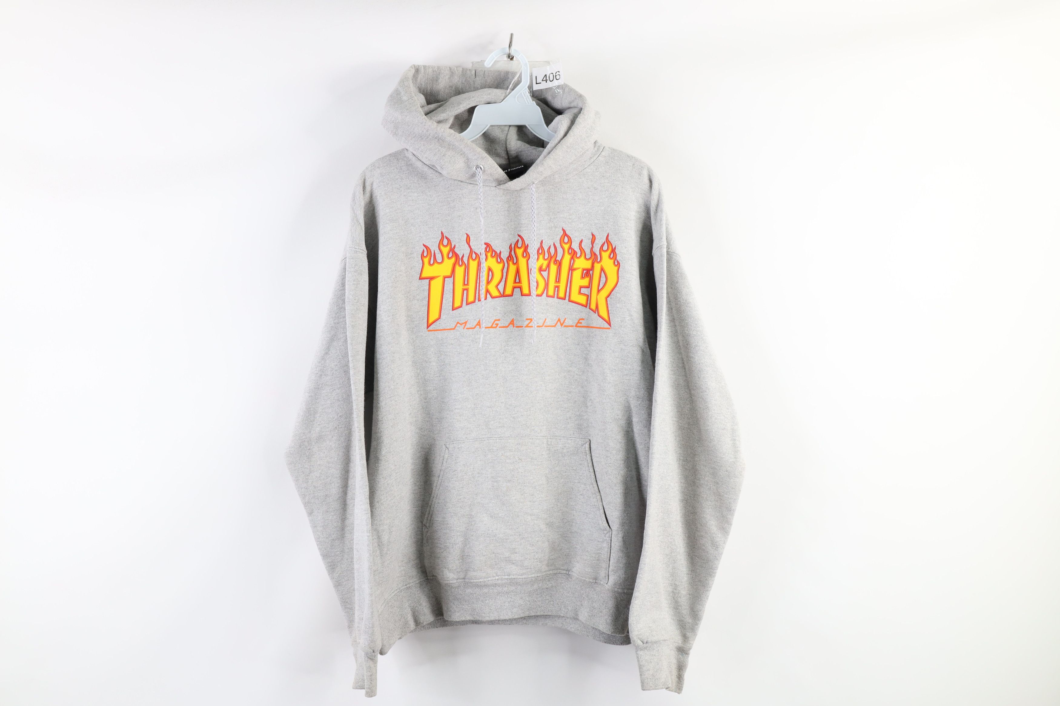 Vintage Vintage Thrasher Magazine Fire Flames Hoodie Sweatshirt | Grailed