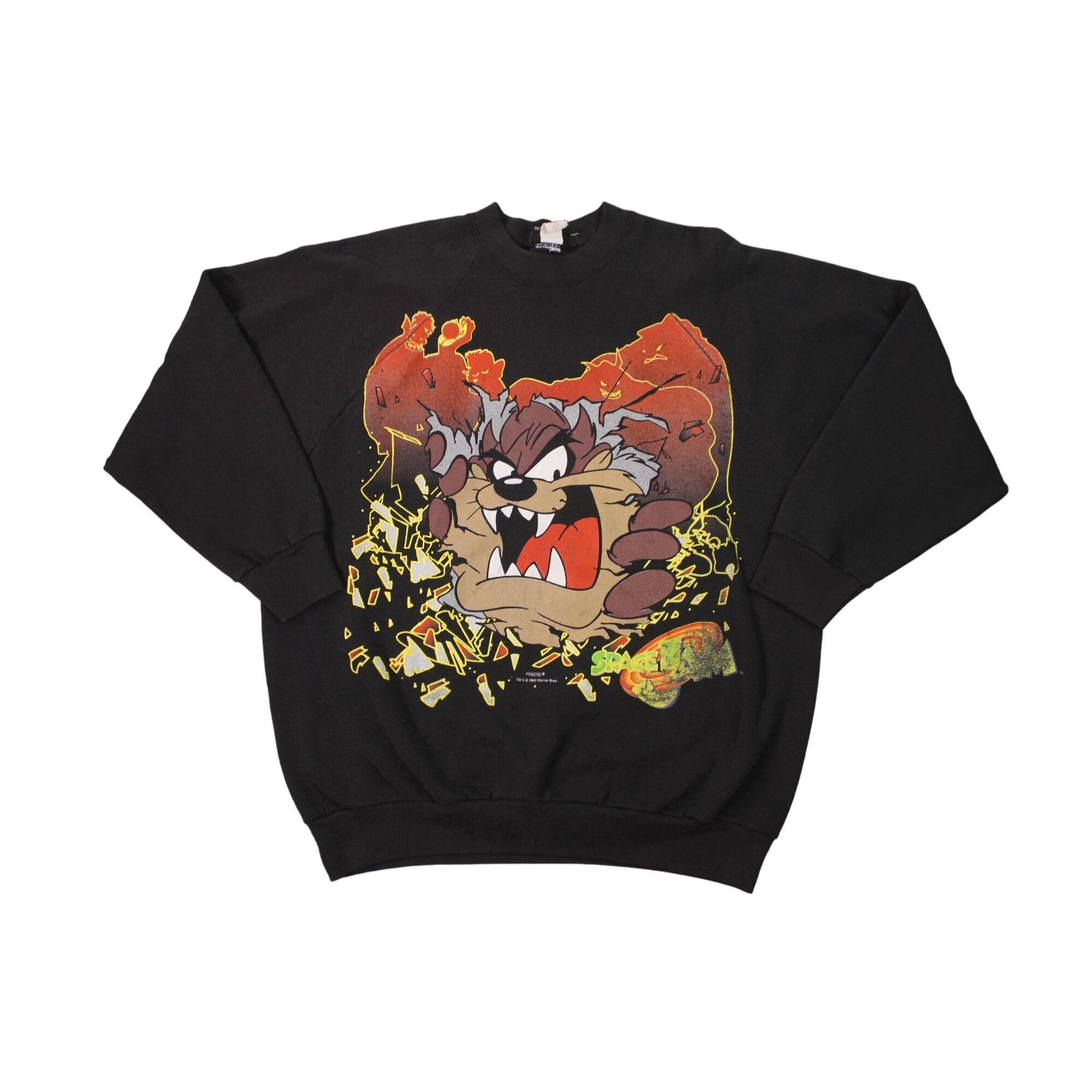 Vintage Vintage 90s Taz Space Jam Crewneck Sweatshirt Large Black B2 ...