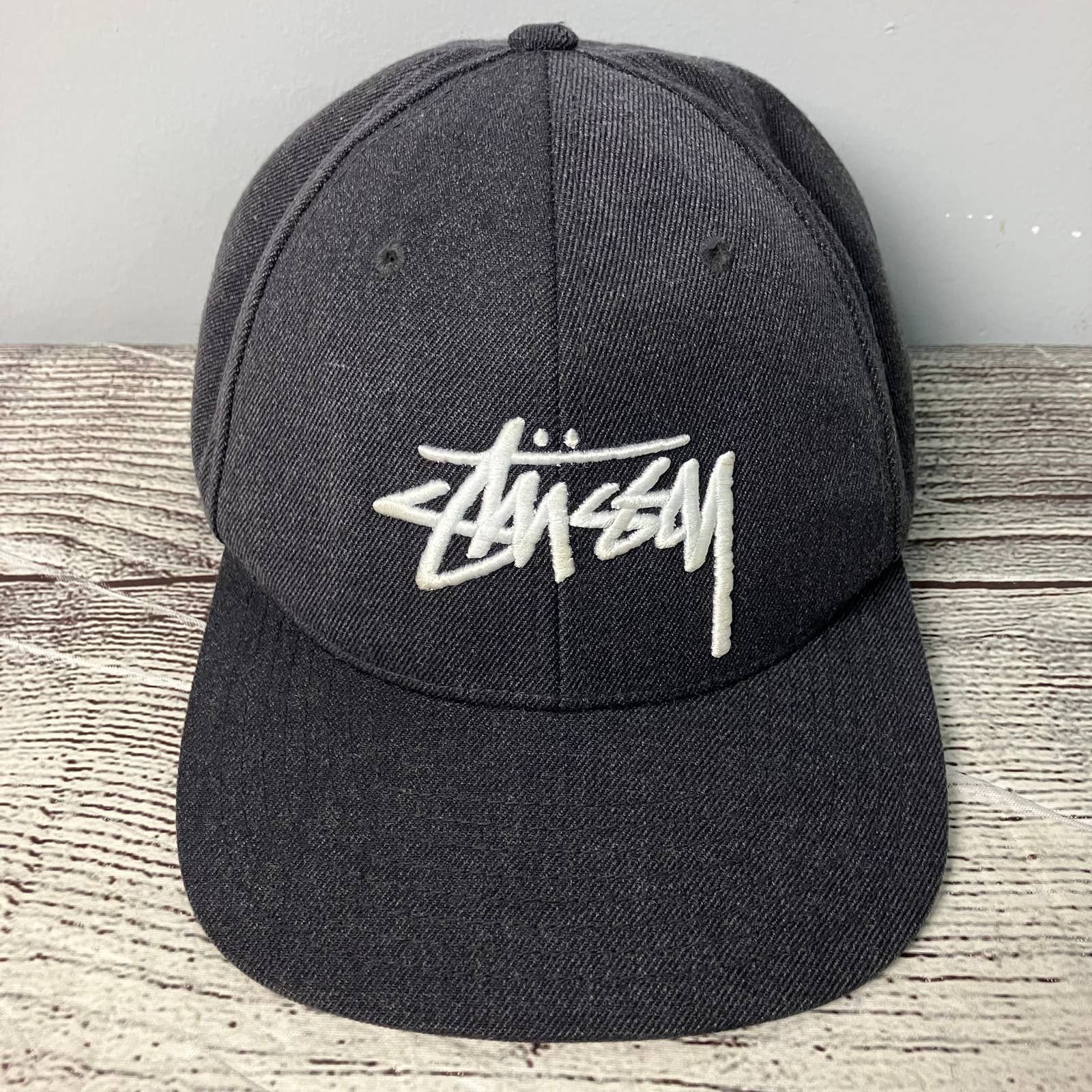Stussy Stussy Gray Wool Streetwear Snapback Hat | Grailed