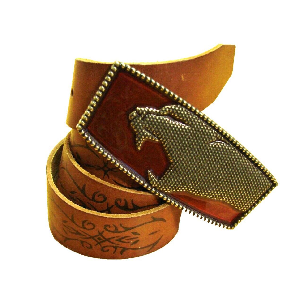 Express Express Mens 34 Genuine Leather Aztec Design Belt Thundercat ...
