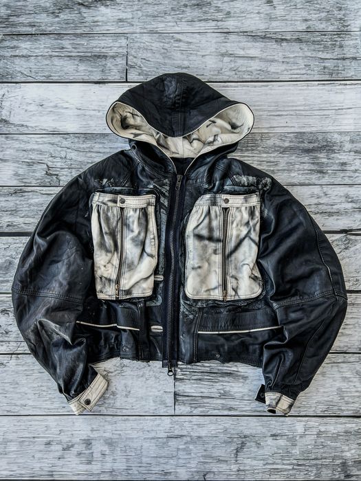 Archival Clothing Cropped Balenciaga Carti Style Archival Leather ...