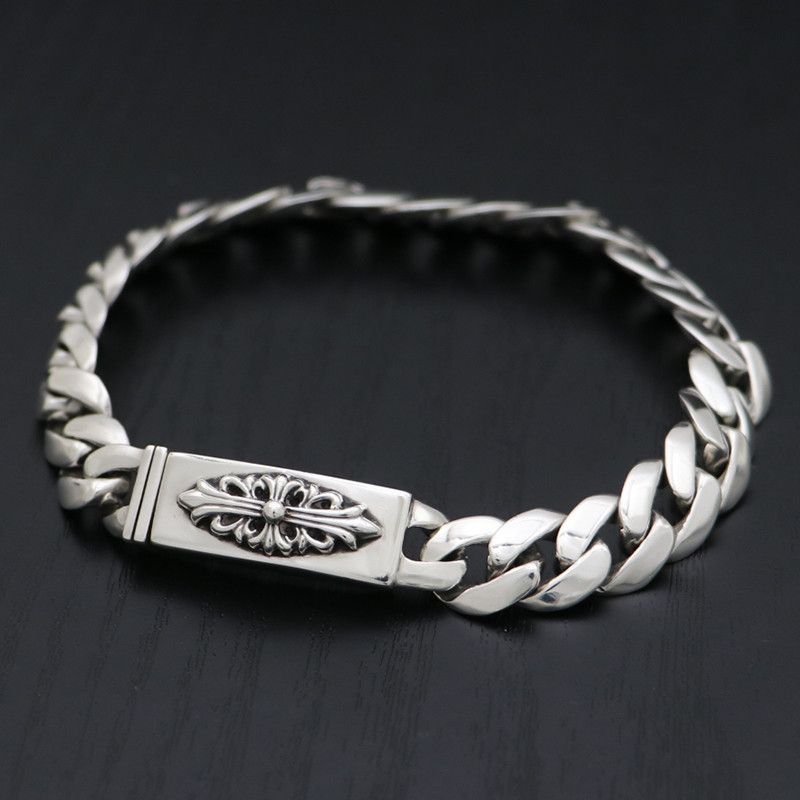 Chrome Hearts Chrome Hearts Mini ID Floral Cross Bracelet | Grailed