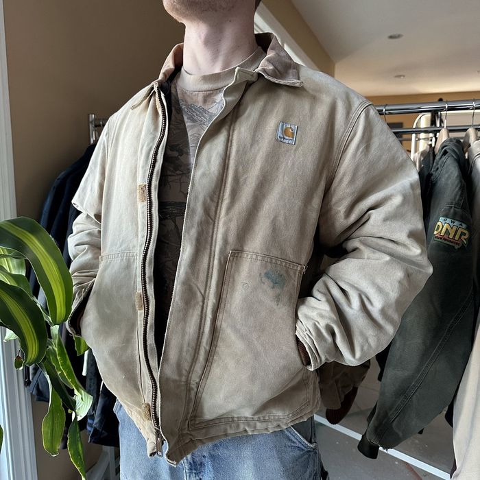 Vintage Vintage Carhartt Tan Detroit Style Jacket | Grailed
