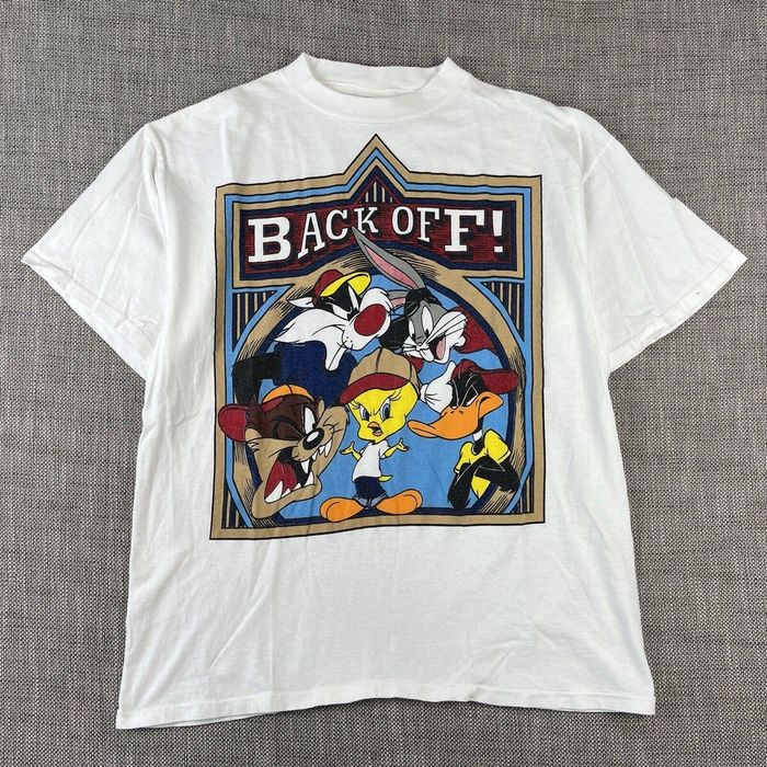 Vintage 90s Looney Tunes Back Off Taz Bugs Bunny T Shirt Tweety Bird ...