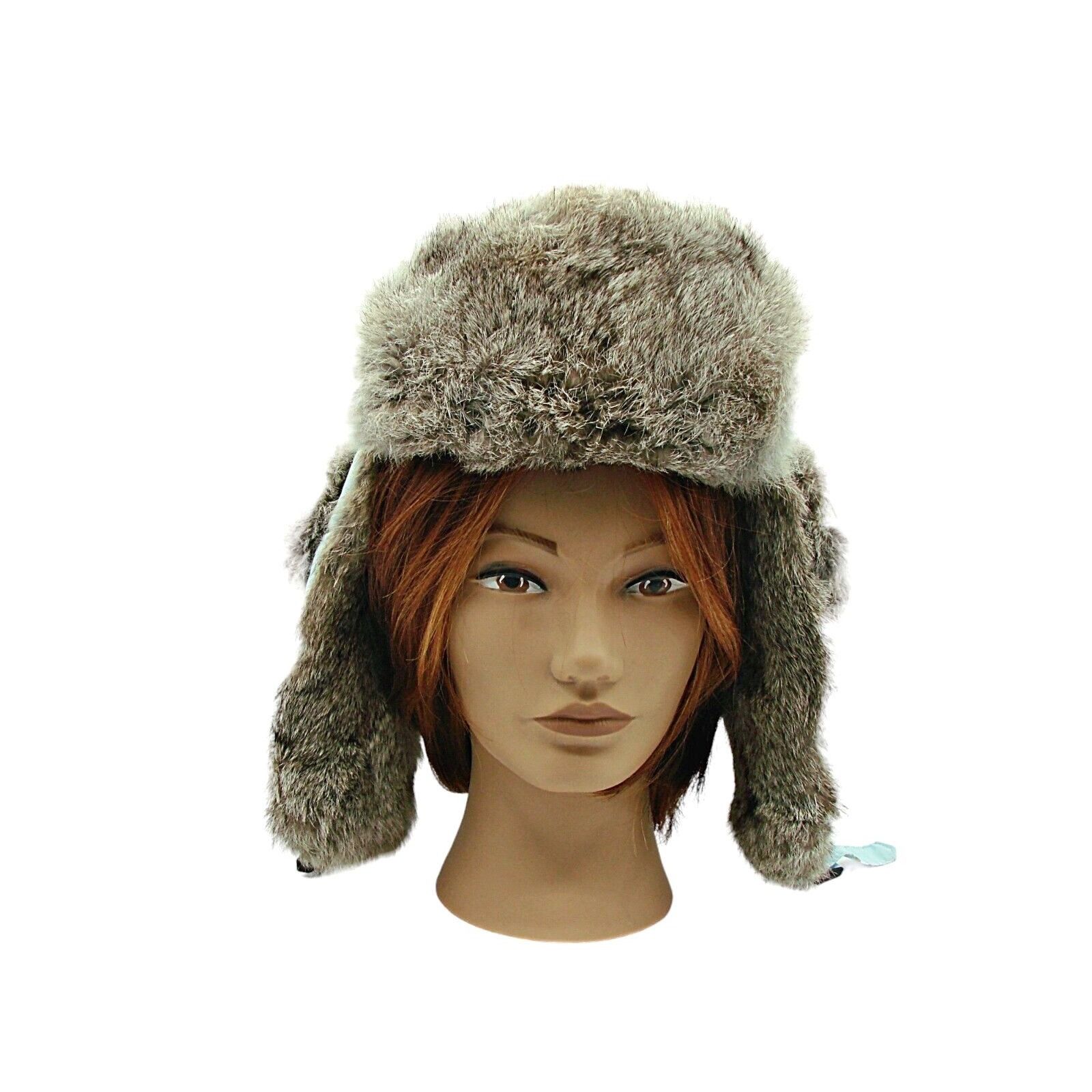 Other × Vintage Mad Bomber Sky Blue Trapper Aviator Hat 100% Nylon Soft ...