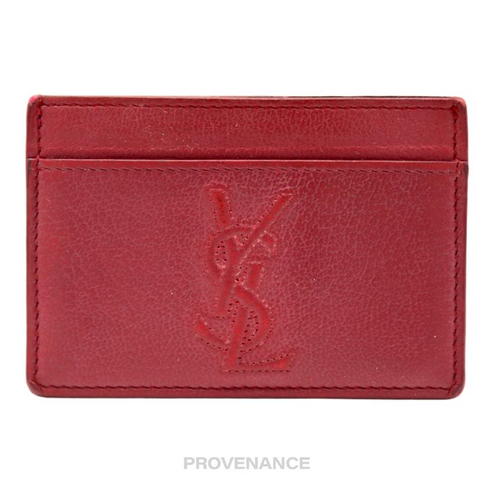 Yves Saint Laurent 🔴 YSL Cardholder Wallet - Red Leather | Grailed