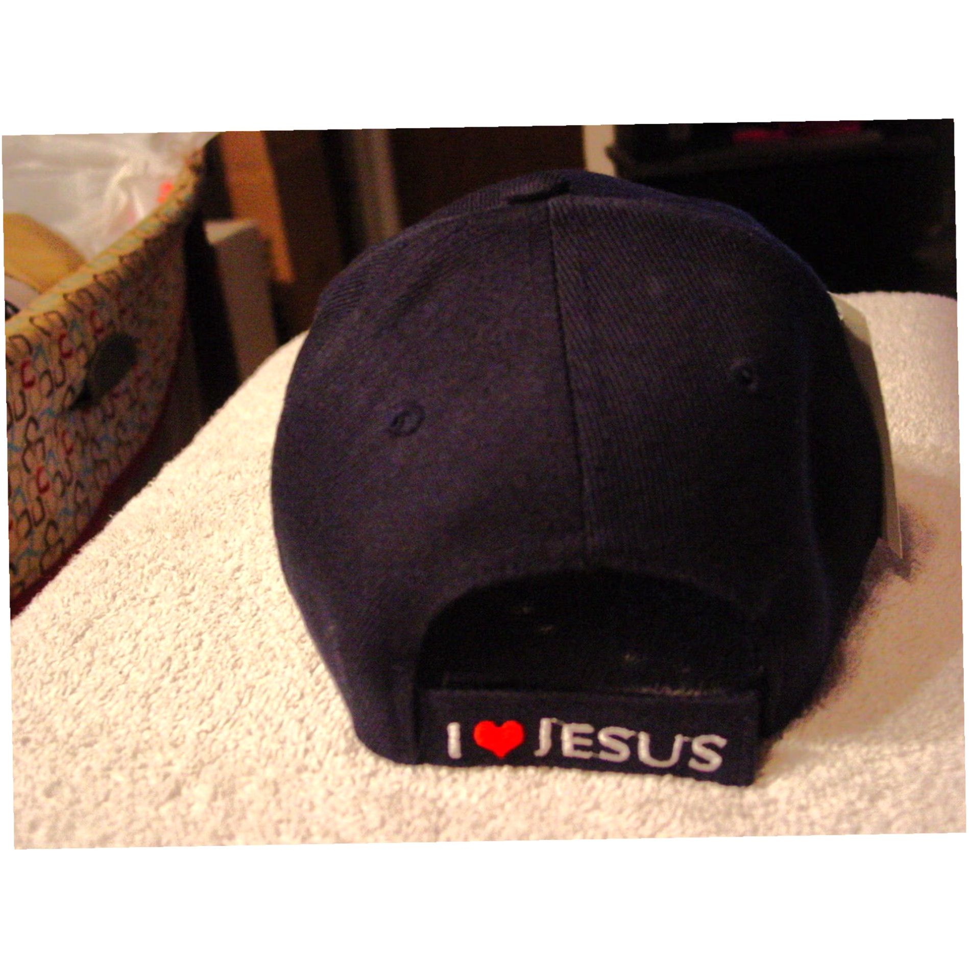 Vintage I Love Jesus Dark Blue Religious Baseball Cap with Jesus Fish ...