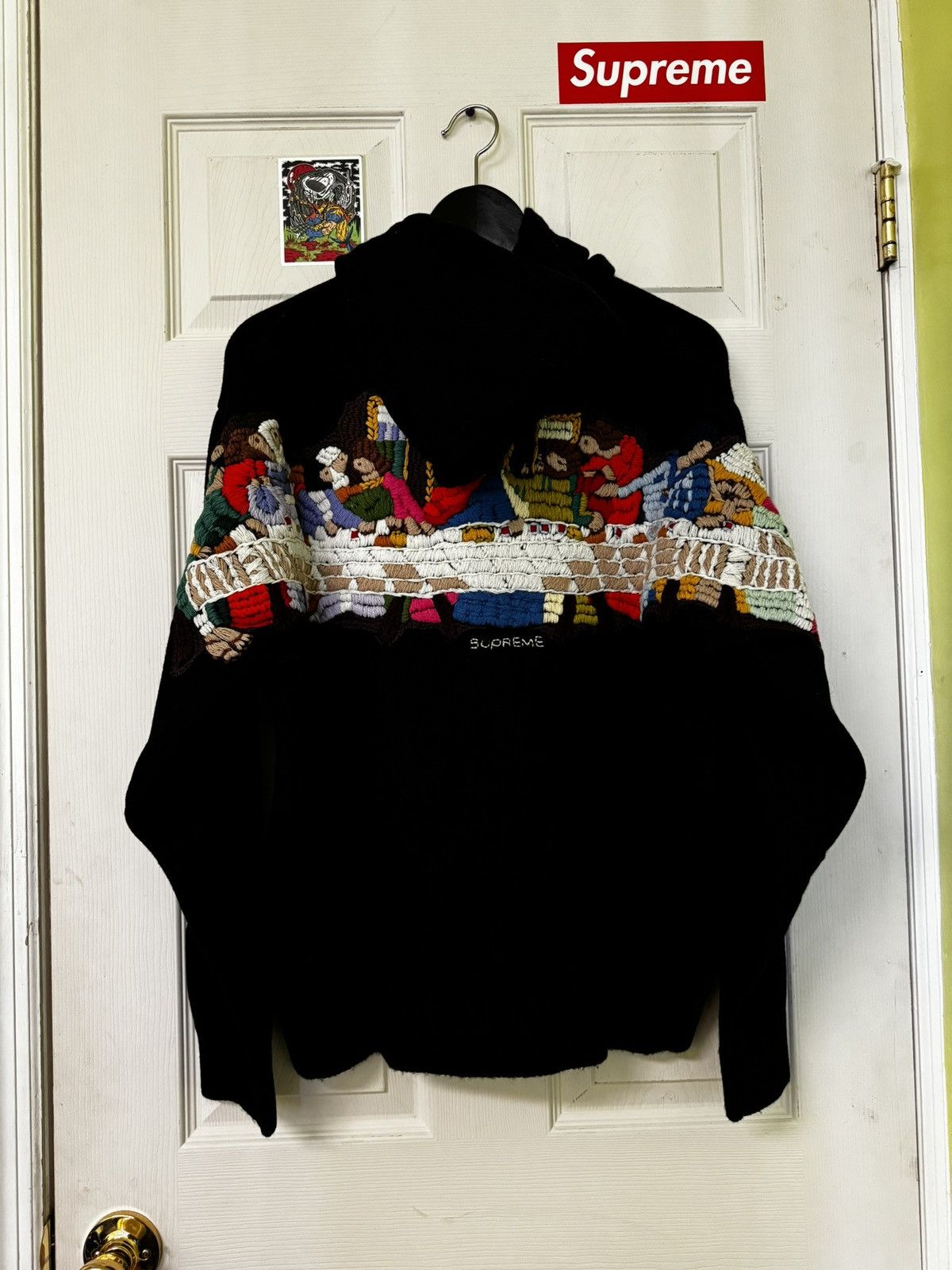 Supreme Last Supper zip up hooded sweater | Grailed