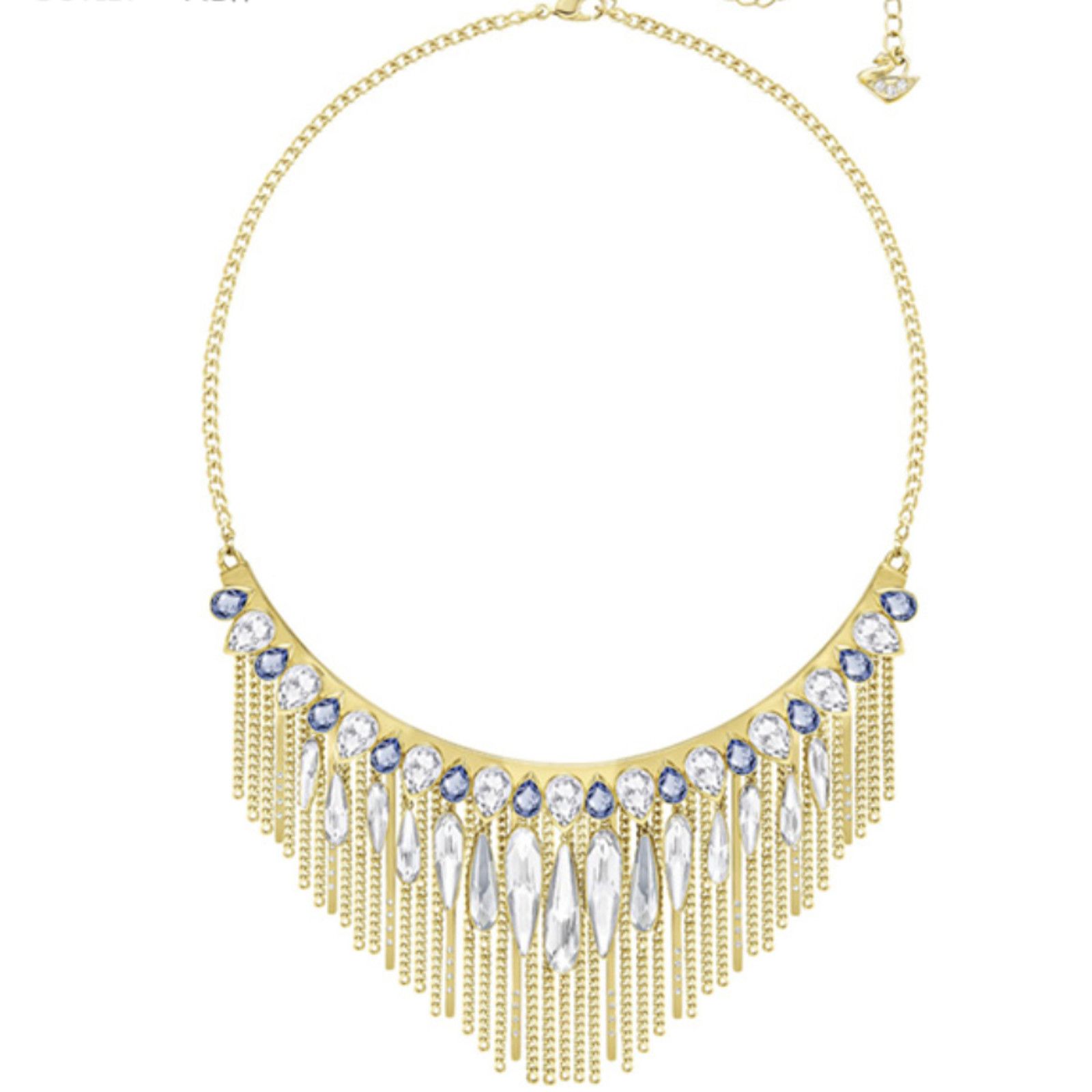 Swarovski Swarovski Crystals GIPSY Gold Fringe Necklace Authentic | Grailed
