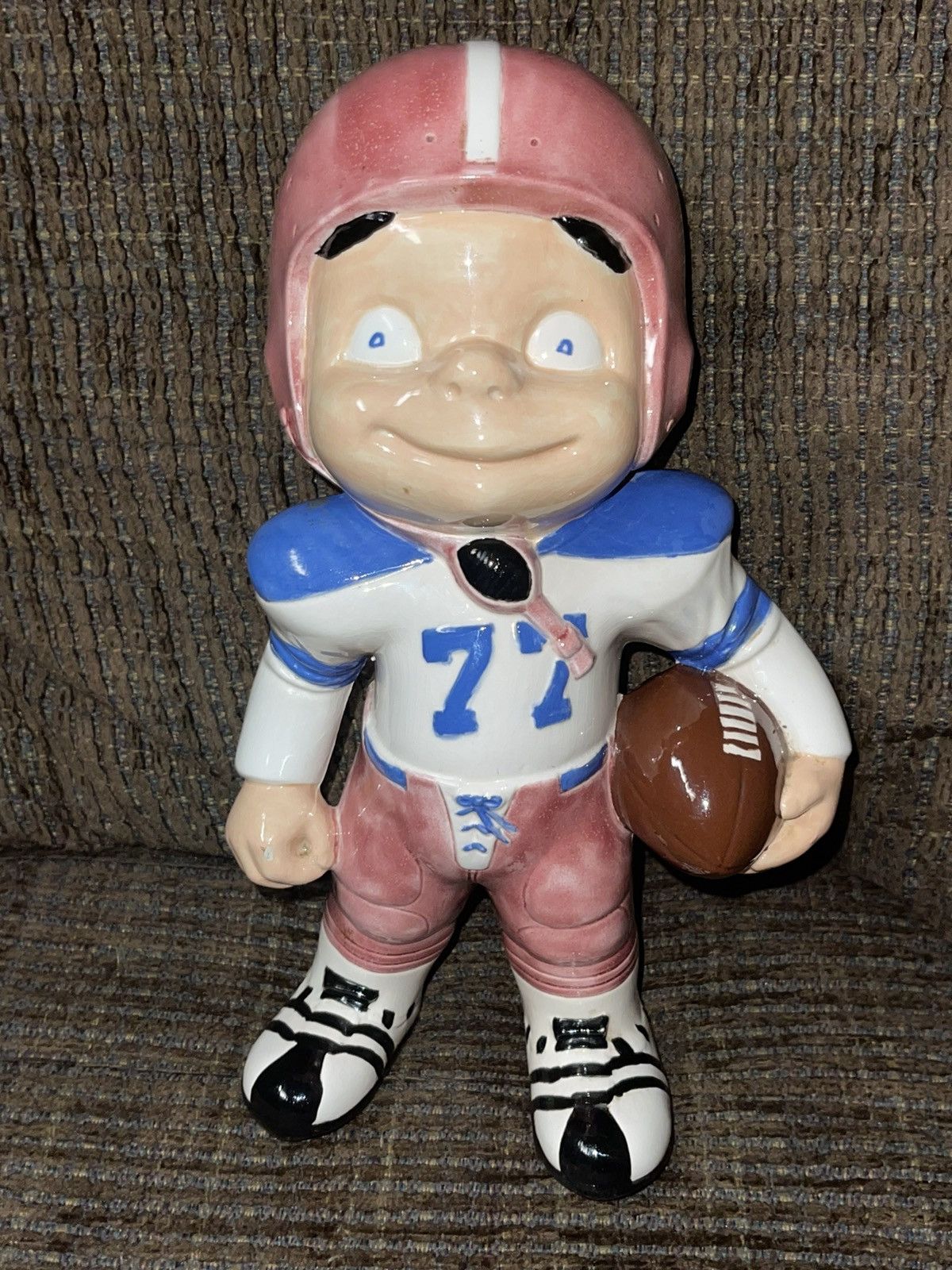 Vintage Atlantic Mold Ceramic Football Player #77 Unknown 1970 Era ...