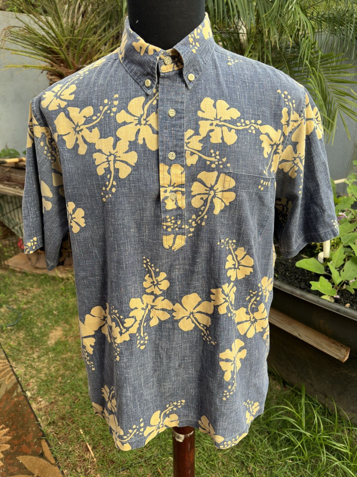 Reyn Spooner Reyn Spooner Hawaiian Print Blue/Yellow Men's Large | Grailed