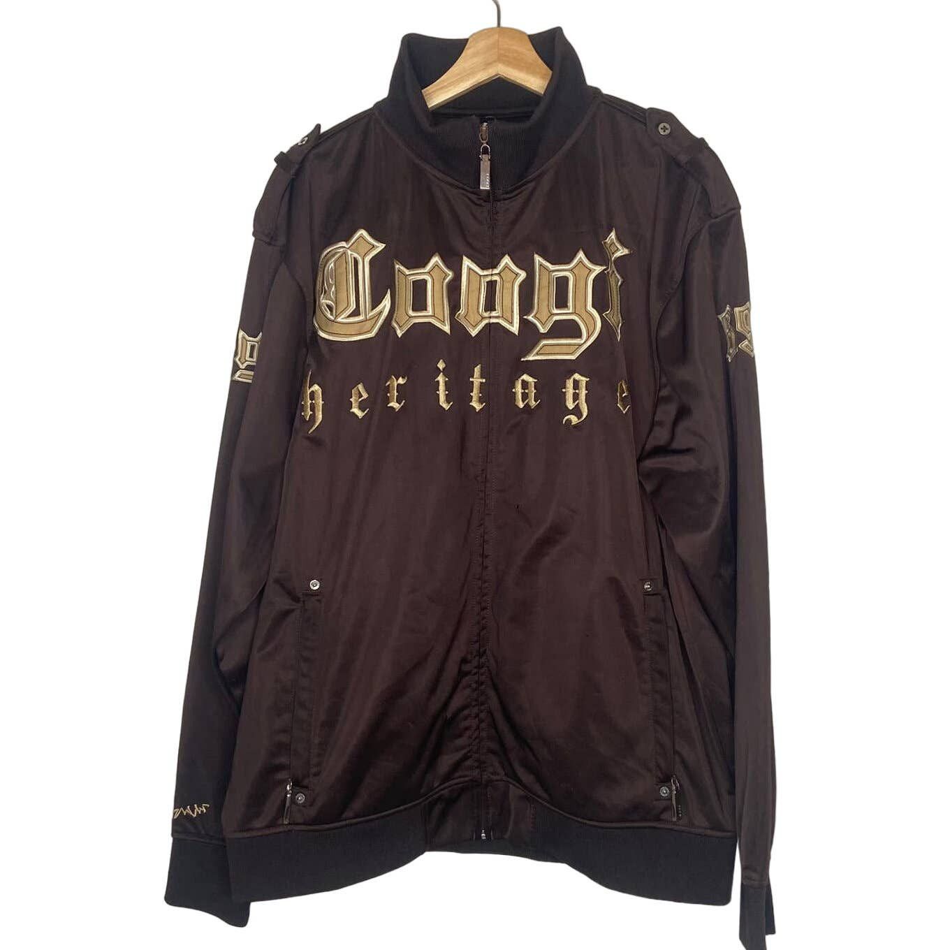 Vintage Coogi Brown Zip Up | Grailed