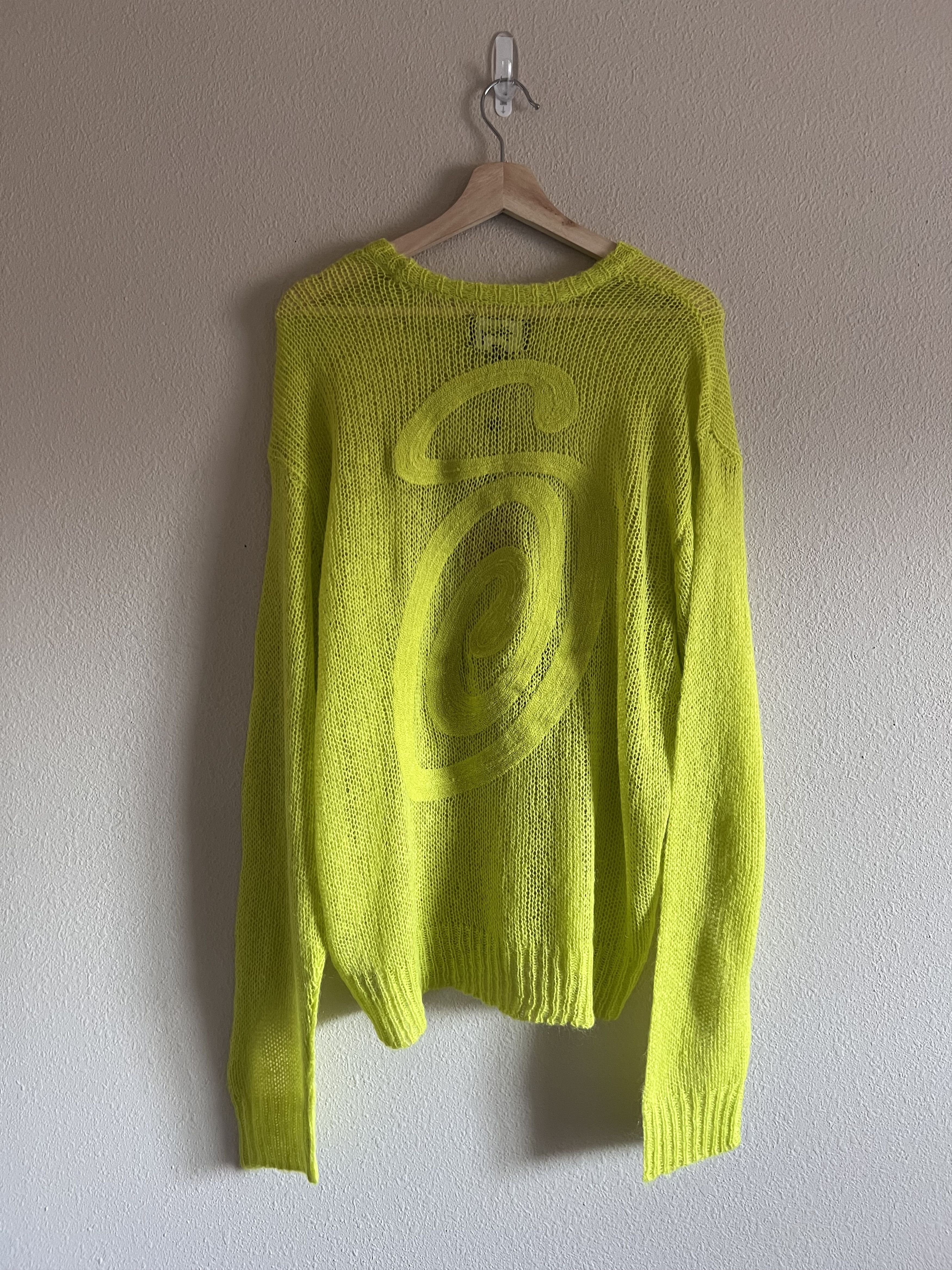 Stussy Stussy S Loose Knit Sweater in Lime Green | Grailed