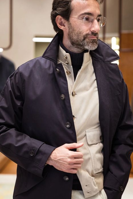 Valstar Valstar Milano Rain Coat - Water Repellent Navy Cotton | Grailed