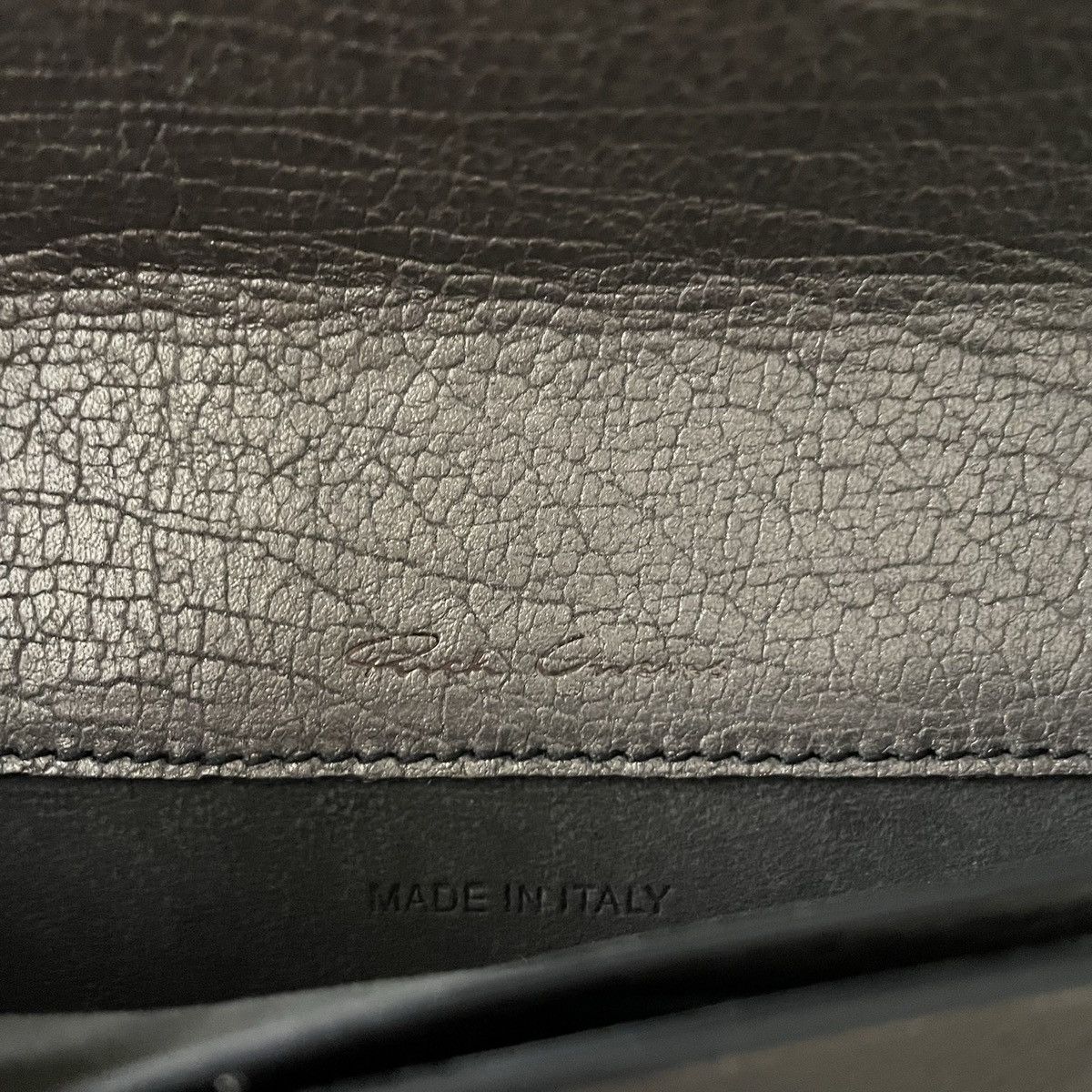 Rick Owens ★ Rick Owens, FW18 Silver Leather Bag with Snake Chain | Grailed