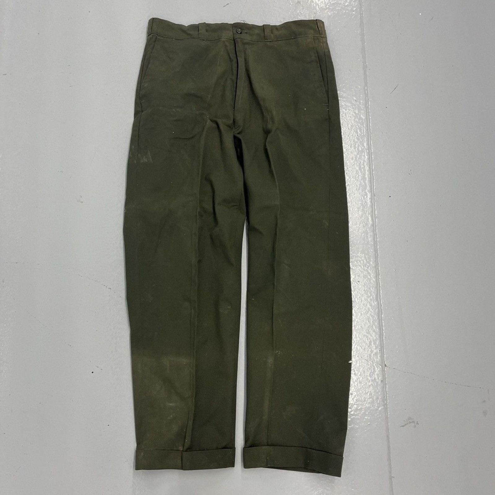 Sears Vintage 60s Sears Green Sanforized Workwear Chinos 33x28 | Grailed