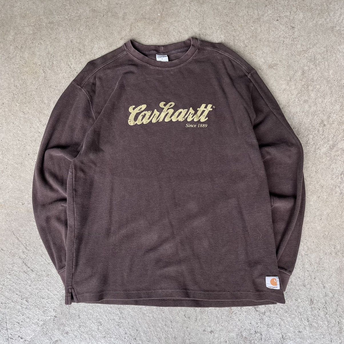 Carhartt × Carhartt Wip × Vintage Fire Brown Carhartt Thermal Waffle ...