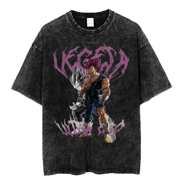 Handmade Vegeta Ultra Ego Vintage Washed Oversized T-Shirt | Grailed