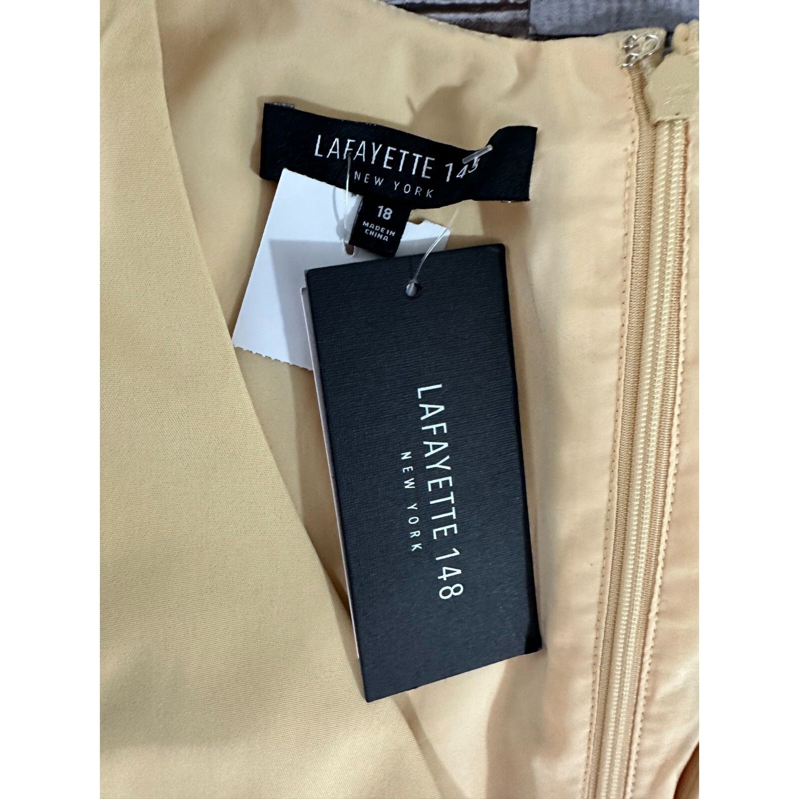 Lafayette 148 Lafayette 148 V Neck Sleeveless Dress color Citronella ...