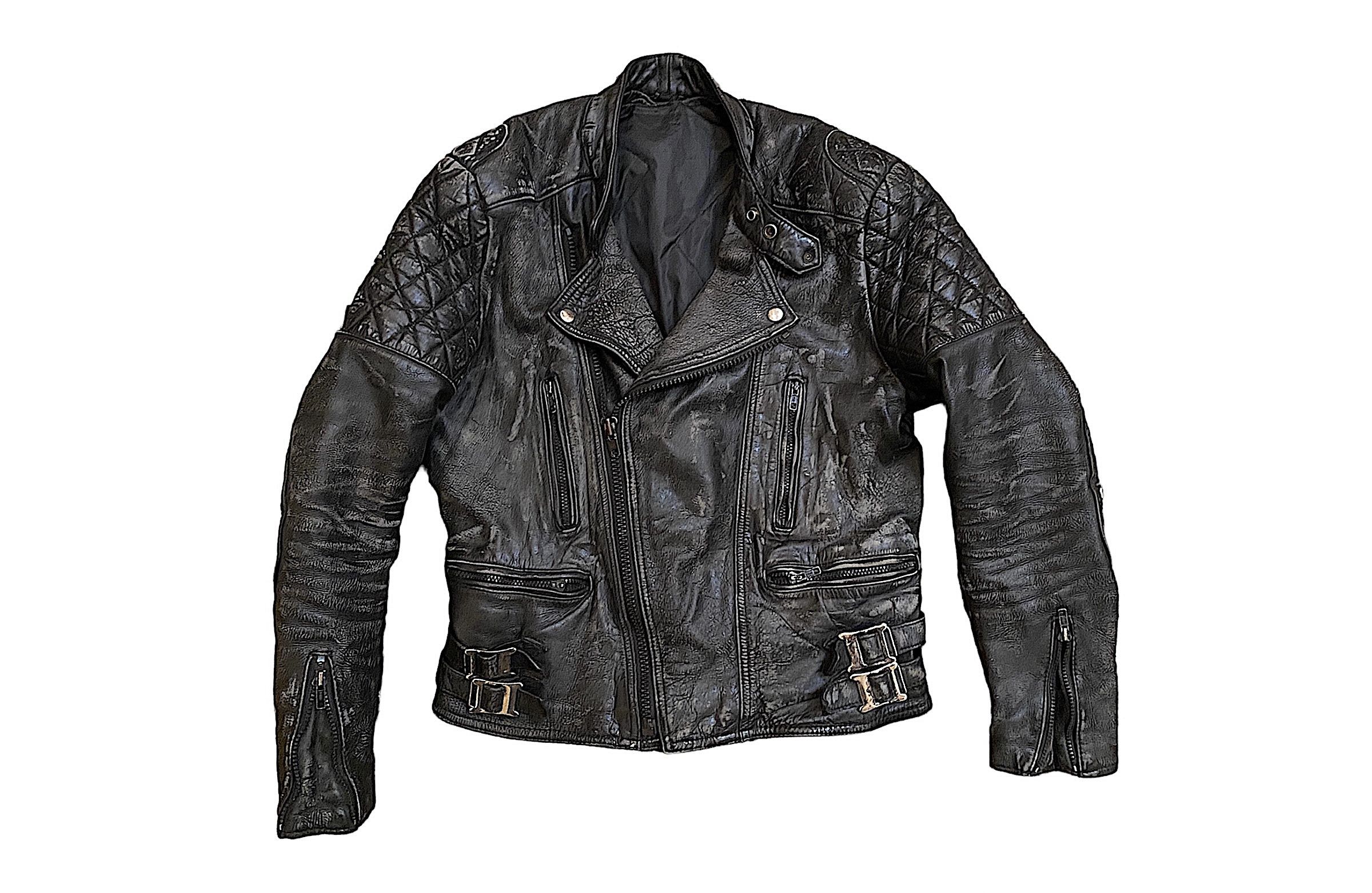 Genuine Leather × Leather Jacket × Vintage Rare Vintage 80s Distressed ...