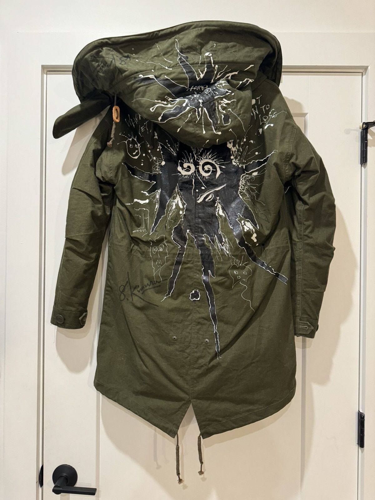 READYMADE Artist hand painted fishtail parka | Grailed