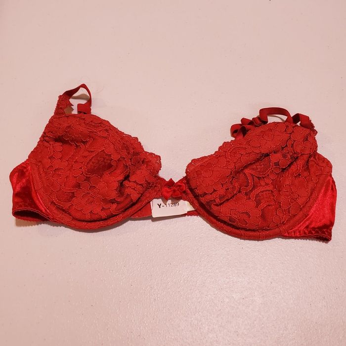 Victoria's Secret VINTAGE Victoria's Secret Women Bra 36B Red Floral ...