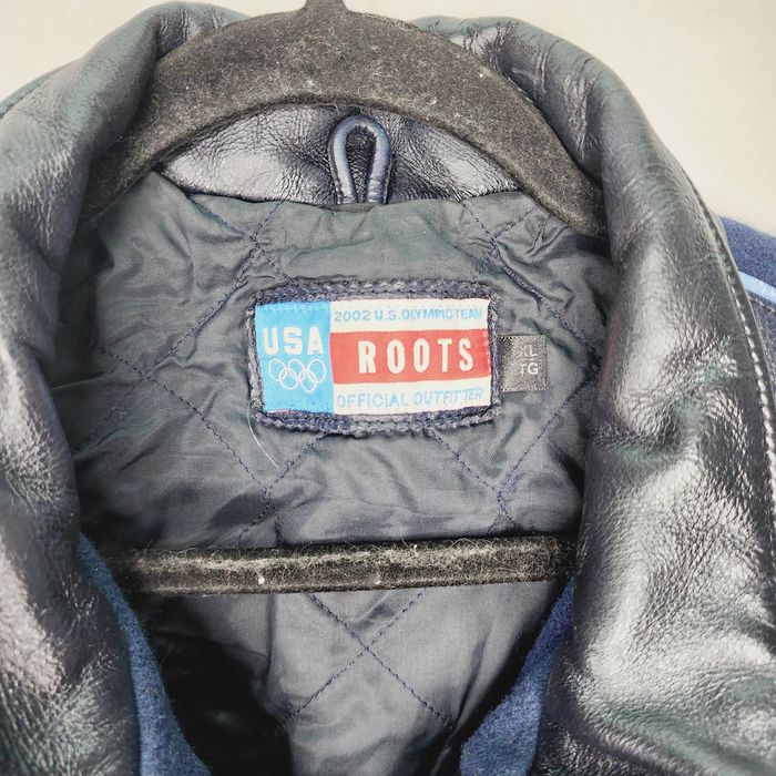 Roots 2002 USA Olympic Team Roots Vintage Wool & Leather Jacket | Grailed